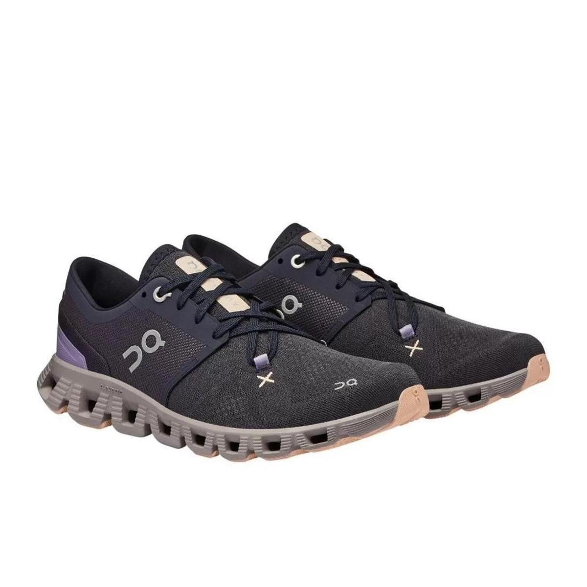 Tênis On Running Cloud X 3 Feminino - Iron Fade - Preto | Netshoes