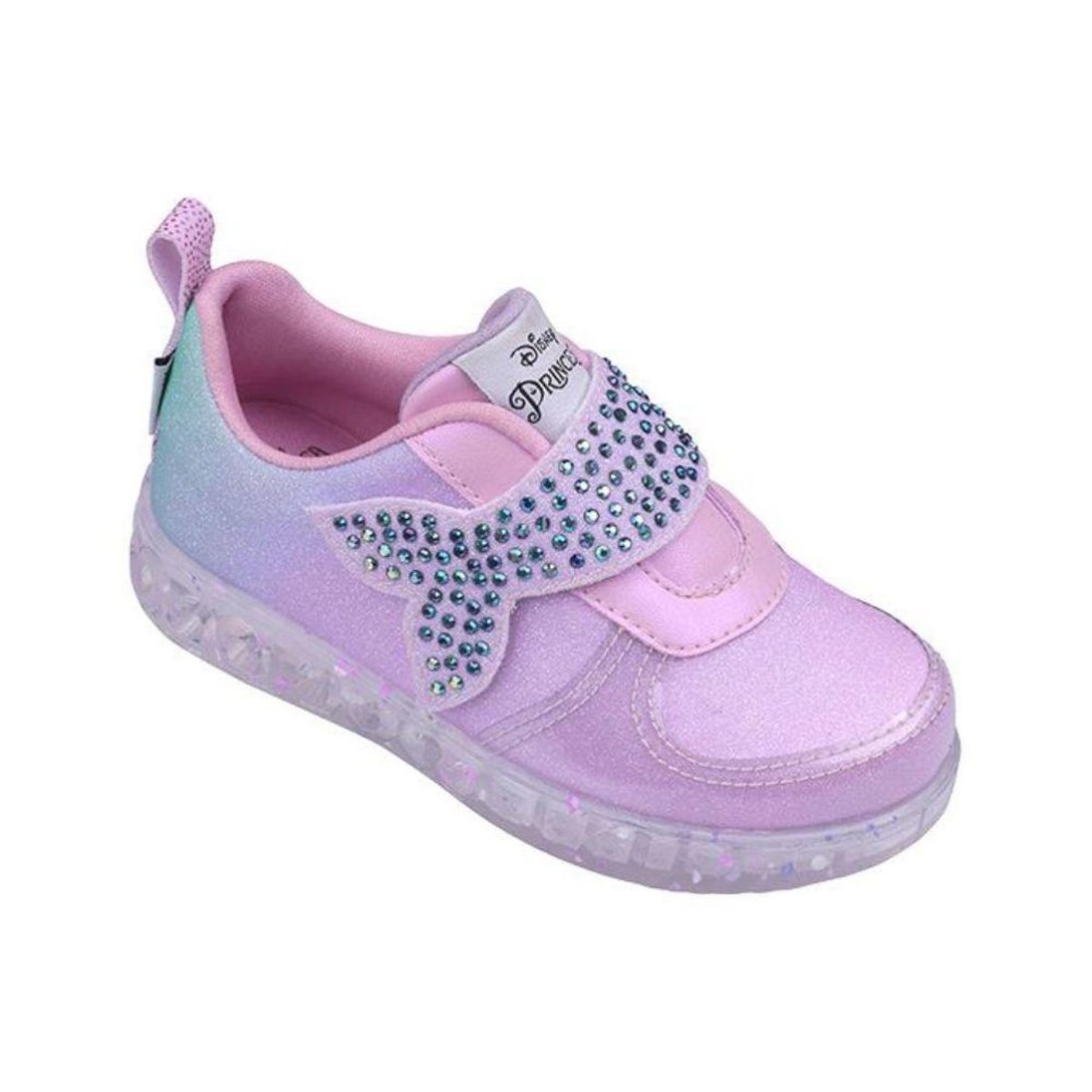 Tênis Pampili Sneaker Luz Rosa Princesa Ariel Disney - Rosa | Netshoes