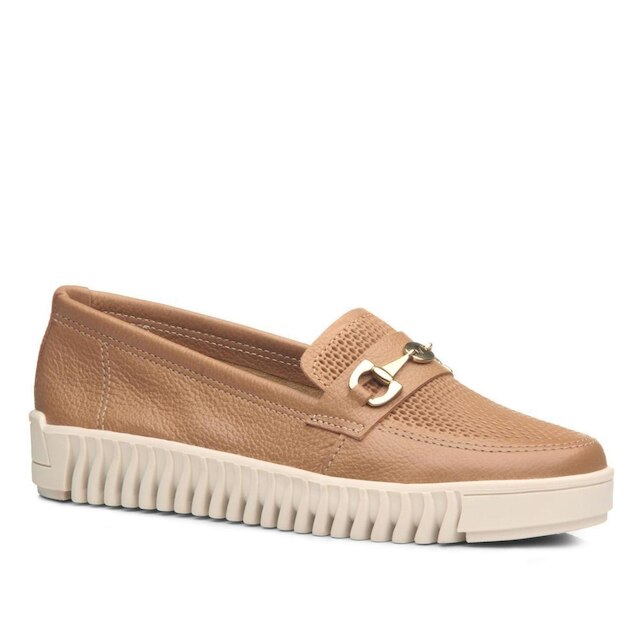 Tenis Pegada Feminino em Couro Caramelo 210513-03 - Caramelo | Netshoes