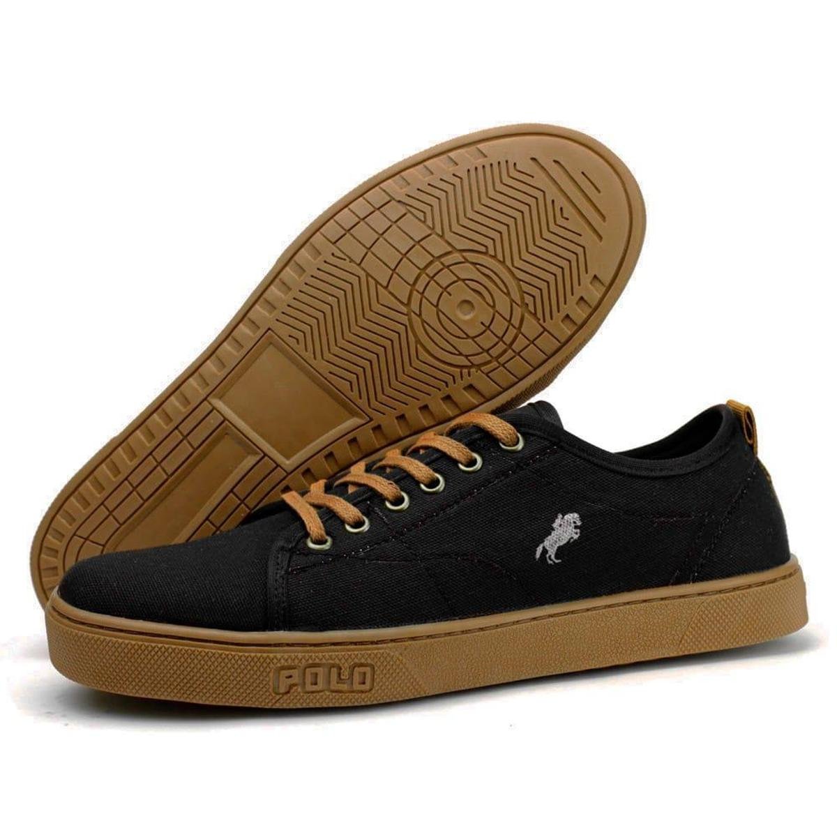 Tênis Polo Casual Masculino Conforto - Preto | Netshoes