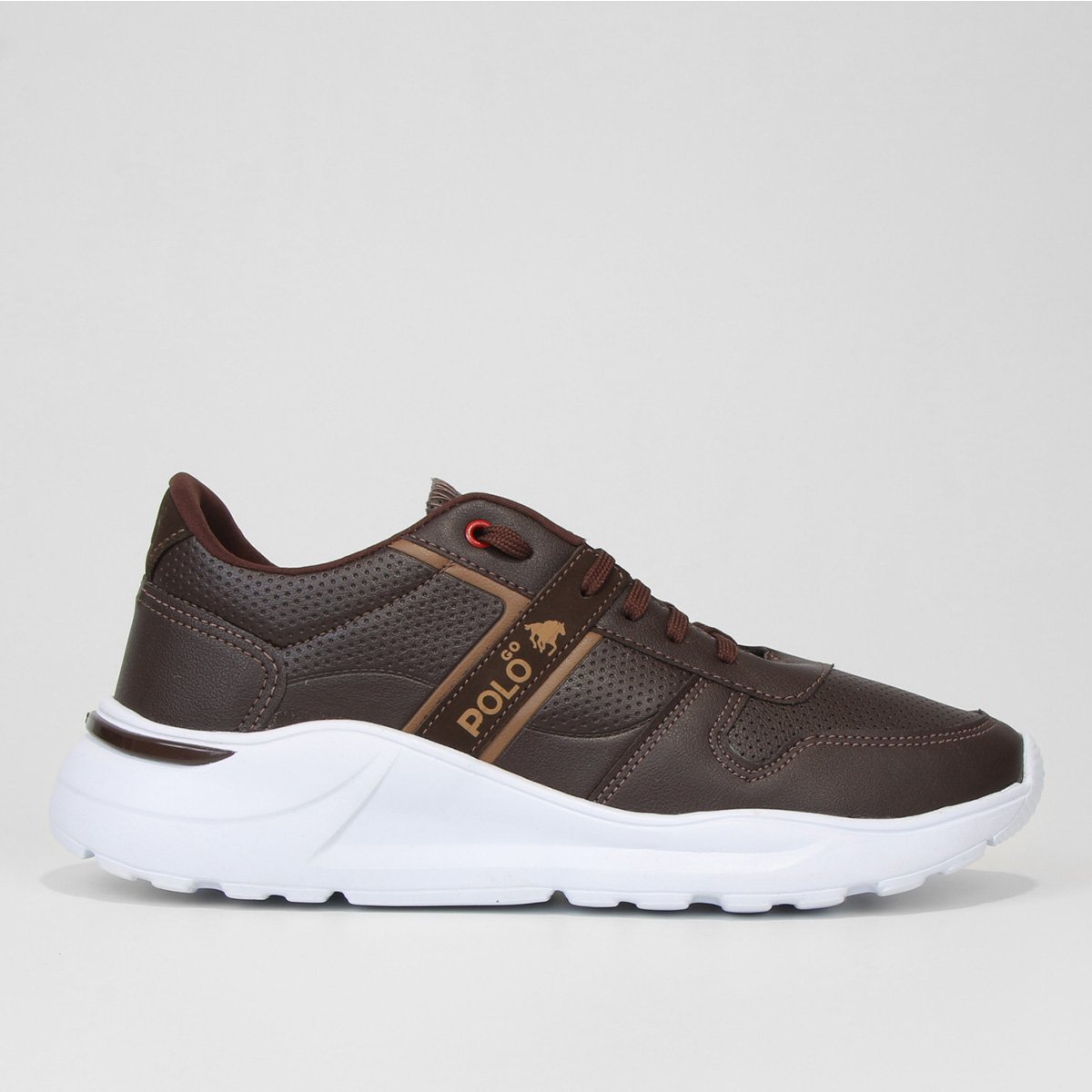 Tênis Polo Go Jogging Panamá Masculino - Café | Netshoes