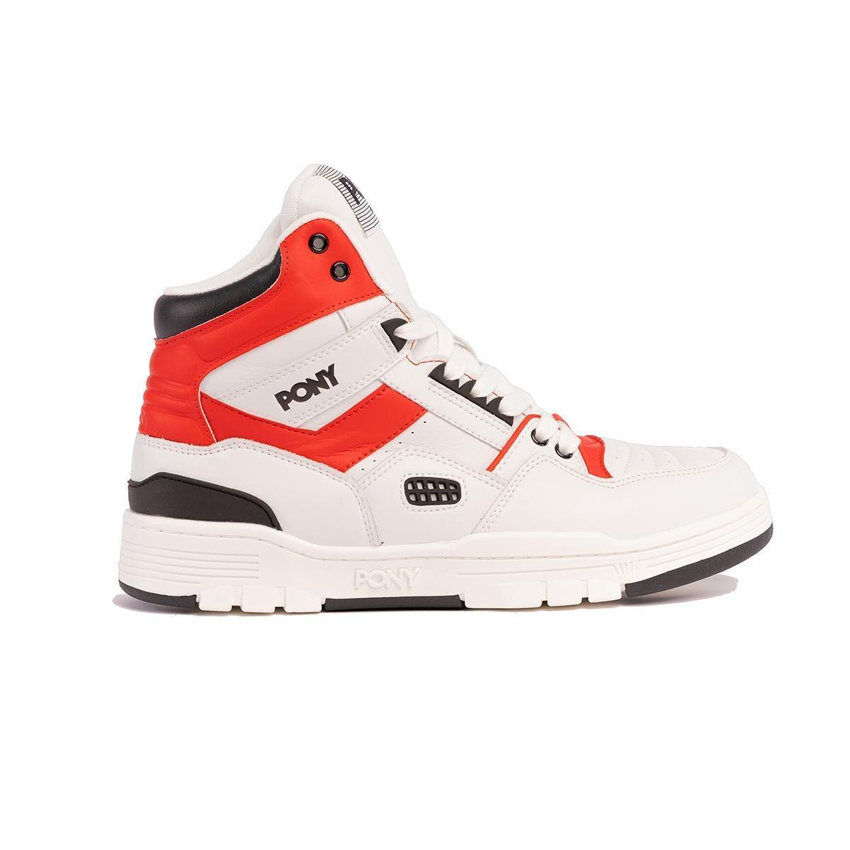 Tenis Pony M-100 High Vermelho Urban Red - Branco | Netshoes
