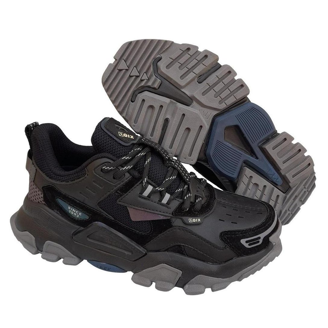 Tenis Qix Trek Refletivo Sneaker Esportivo Run Qx5202 - Preto | Netshoes