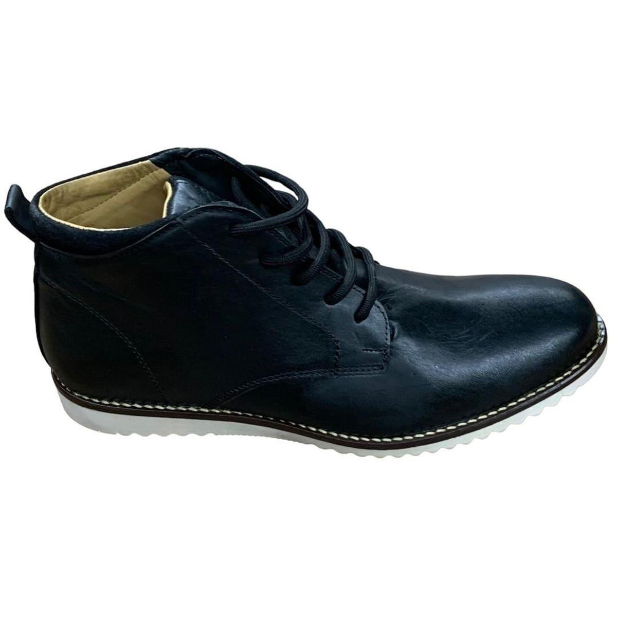 Tênis Sapatenis Masculino Casual Cano Médio de Couro Clean - CHACAL ...