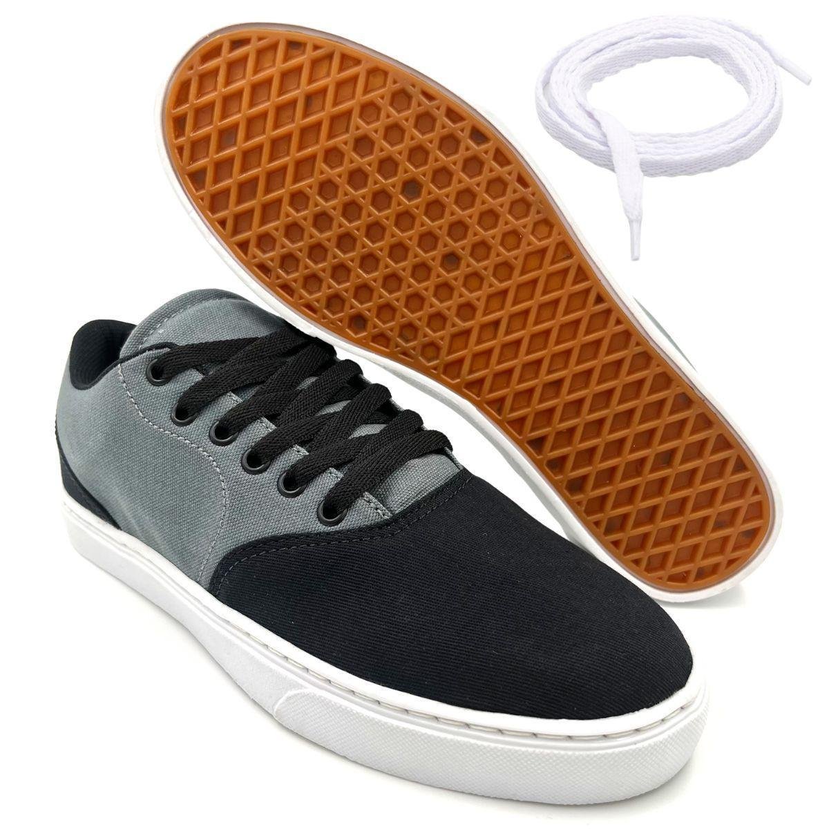 Tênis Sapatênis Masculino Casual Solado Reto Varios Modelos - Grafite ...