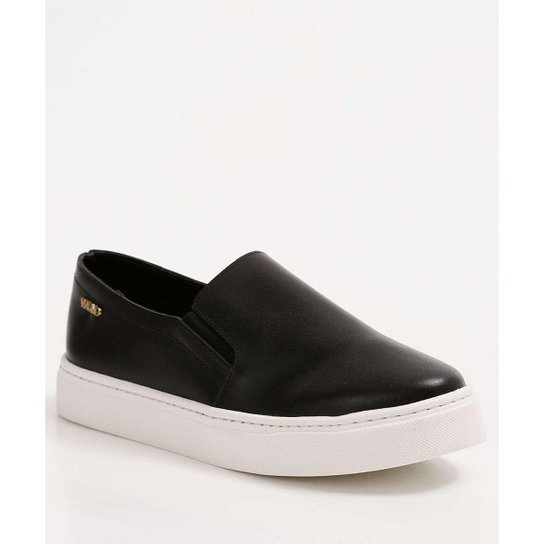 Tênis Slip On Feminino Via Uno-86705 - Preto | Netshoes