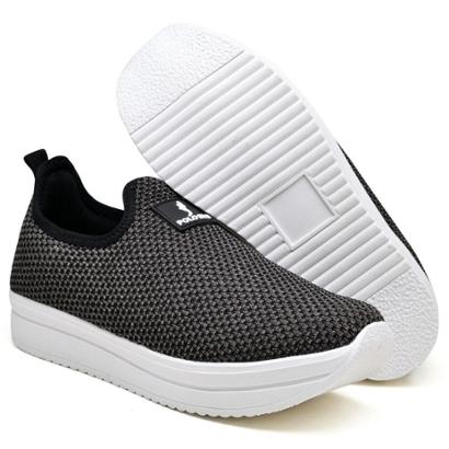 Tênis Sneaker Feminino Sem Cadarço Flatform Meia Calce Fácil Conforto ...