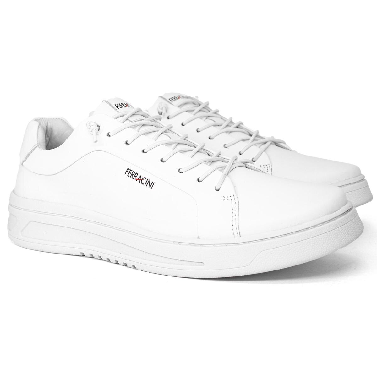 Tênis Sneaker Ferracini 24h Quest Casual Couro Confortável com Cadarço ...
