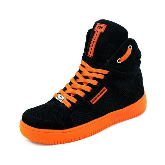 Tenis Sneaker Top Fitness Botinha Treino Academia Cano Alto Couro ...