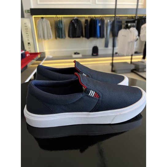 Tênis Tommy Hilfiger Lettering Assinatura Malcolm 22D Masculino Marinho ...