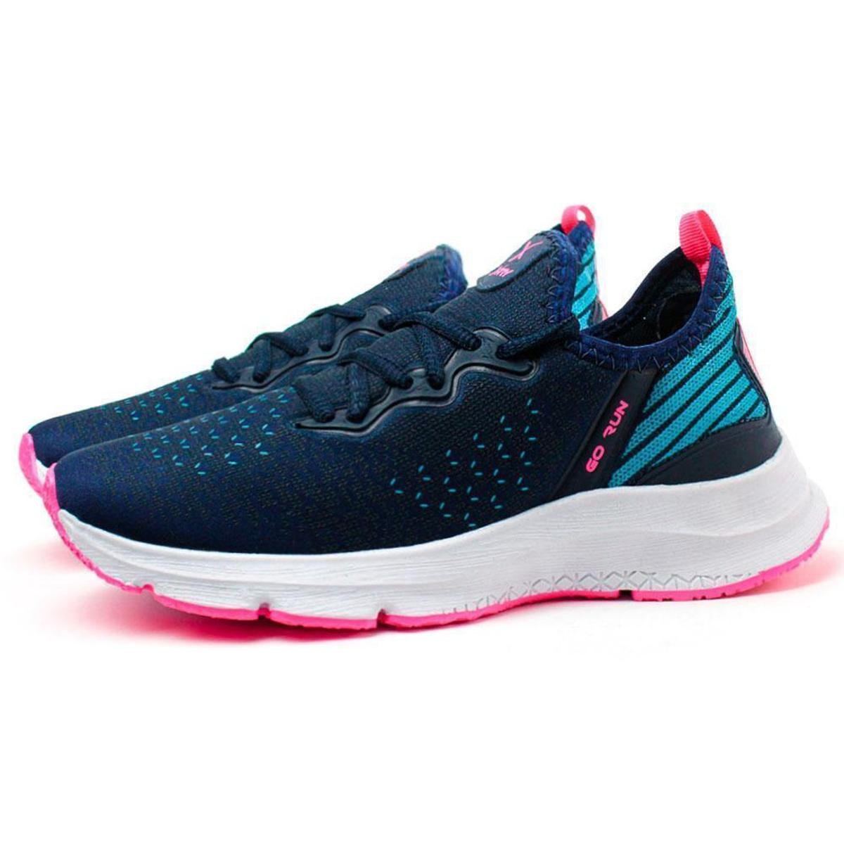 Tênis XTRY Fitness Caminhada Treino Feminino - Azul | Netshoes