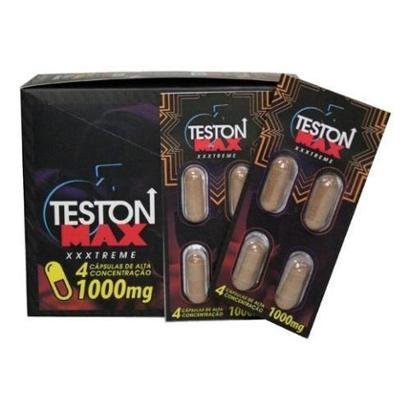 Teston Max 75%saponinas 1000mg 48 Caps - Preto | Netshoes