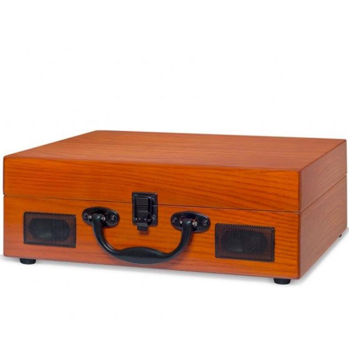 Toca Discos Raveo Vitrola Sonetto Wood, Bluetooth, USB, Marrom - 90 ...