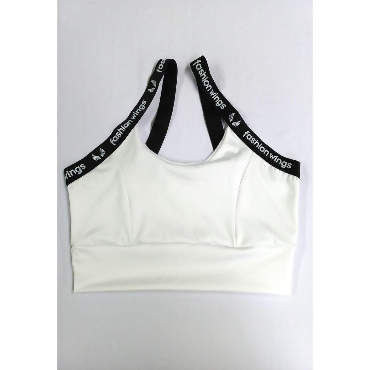 Top Branco Reforçado para Academia ou Dia a Dia Roupa Feminina em ...