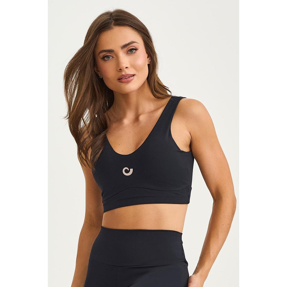 Top Nakay com Logo Cajubrasil - Preto | Netshoes