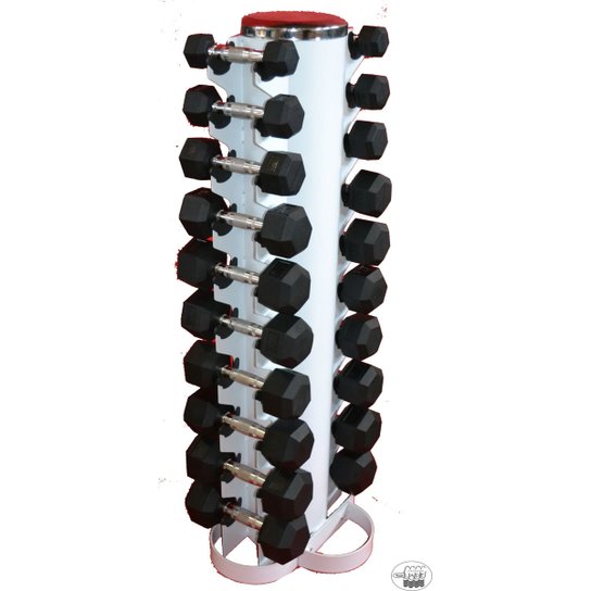 Torre de Halter Sextavado Completa de 1 a 10kg Par - Branco | Netshoes