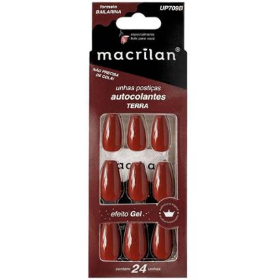 Unhas Postiças Macrilan Autocolantes Tamanho Médio Formato Bailarina ...