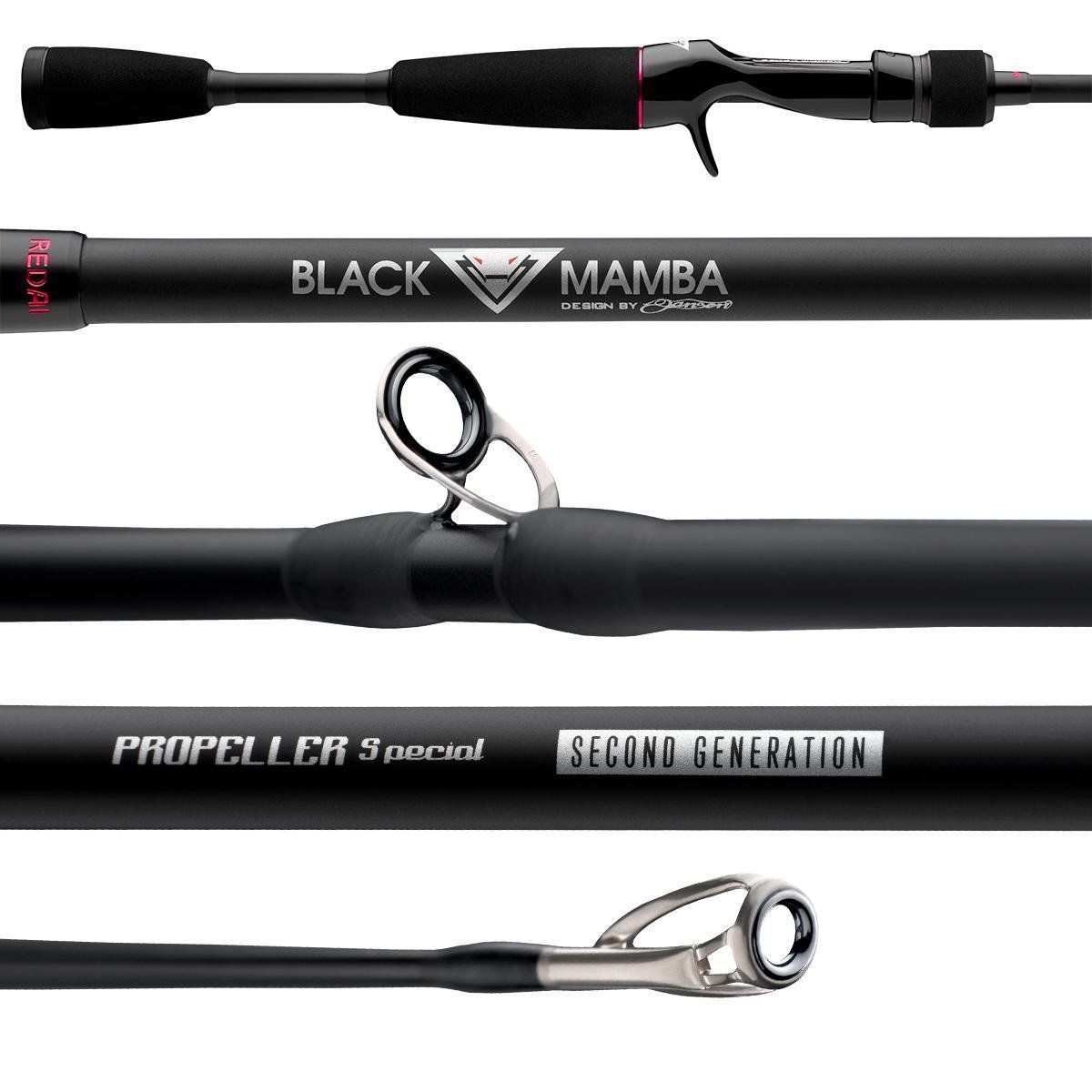 Vara para Carretilha Black Mamba Second Generation 5.8 1,76mts 10-17lbs ...