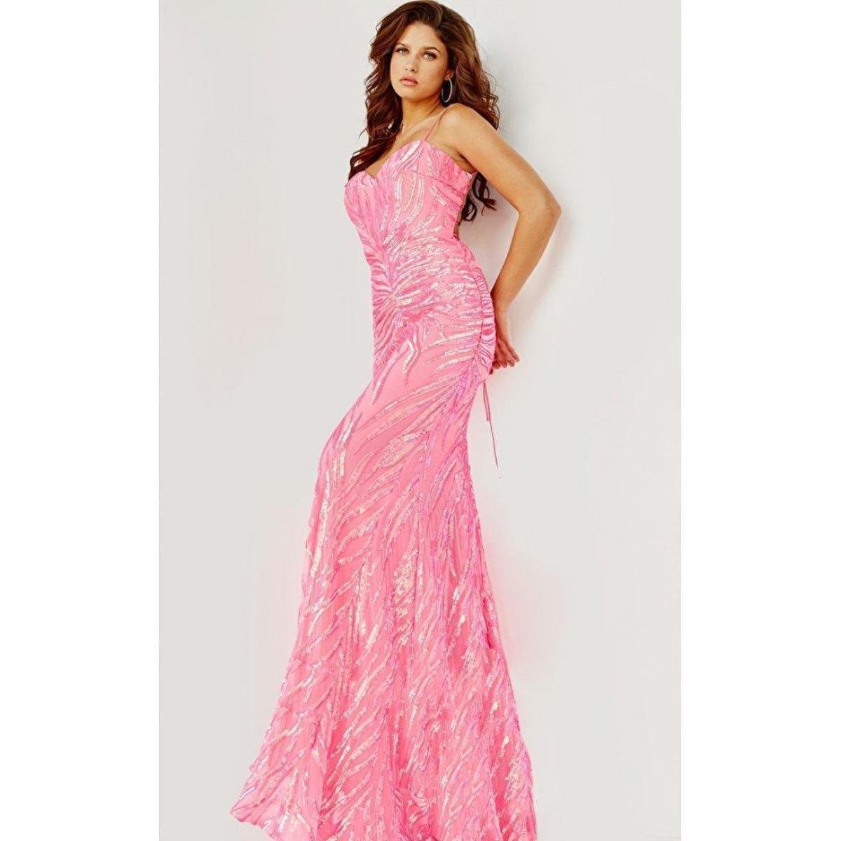 VESTIDO Jovani Fashions LONGO Feminino - Rosa | Netshoes