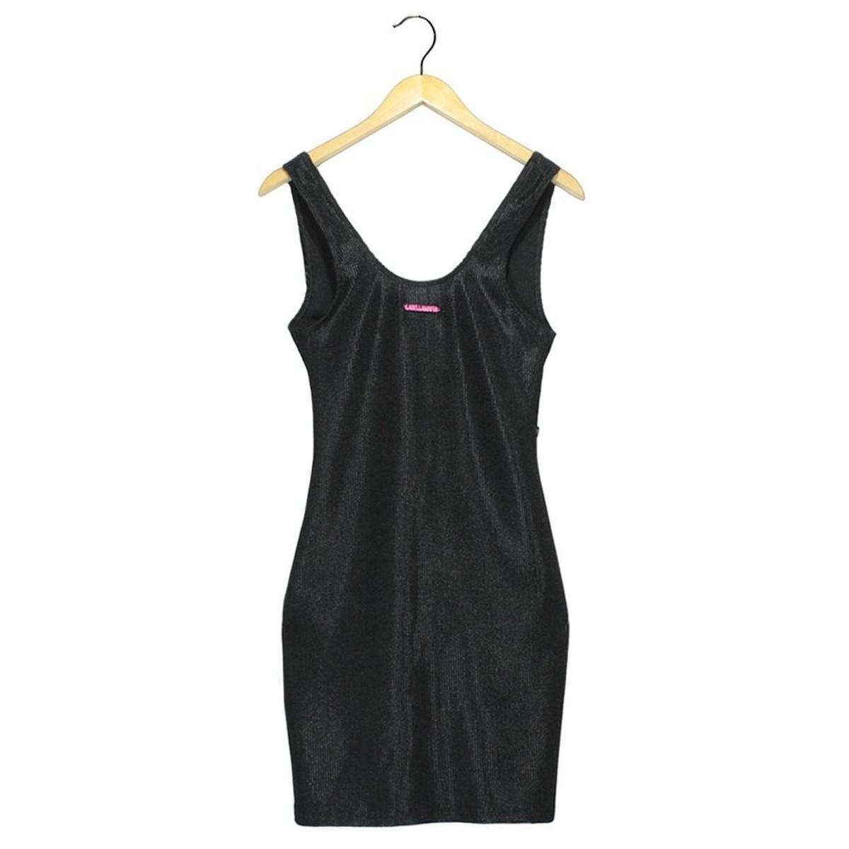 Vestido Labellamafia Canelado Must Have Preto Feminino - Preto | Netshoes