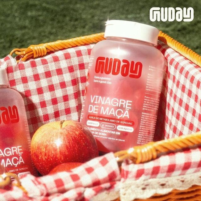 Vinagre de Maçã com Vitamina B12 em Gummies Guday Suplemento 60 Gomas ...