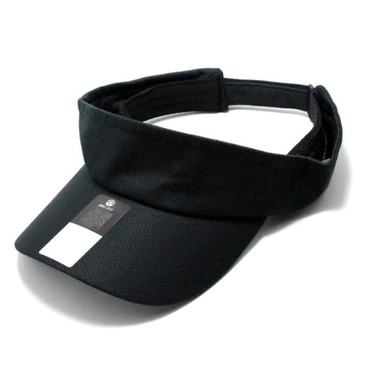 Viseira Running Ajustável Lisa Viseira Esportiva Resistente Aba Curva Corrida Caminhada - Preto ...