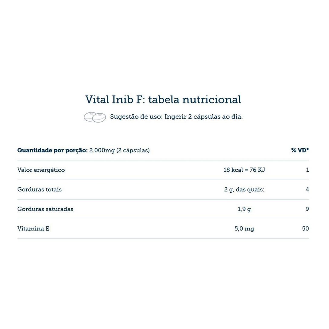 Vital Inib F - 60caps 1.000mg - Vitamina E com Óleos de Coco e Orégano ...