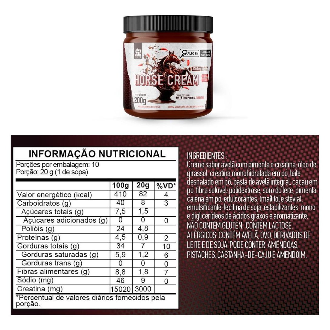 Vitamin Horse Horse Cream 200g – Creme Alimentar Sabor Avelã com ...