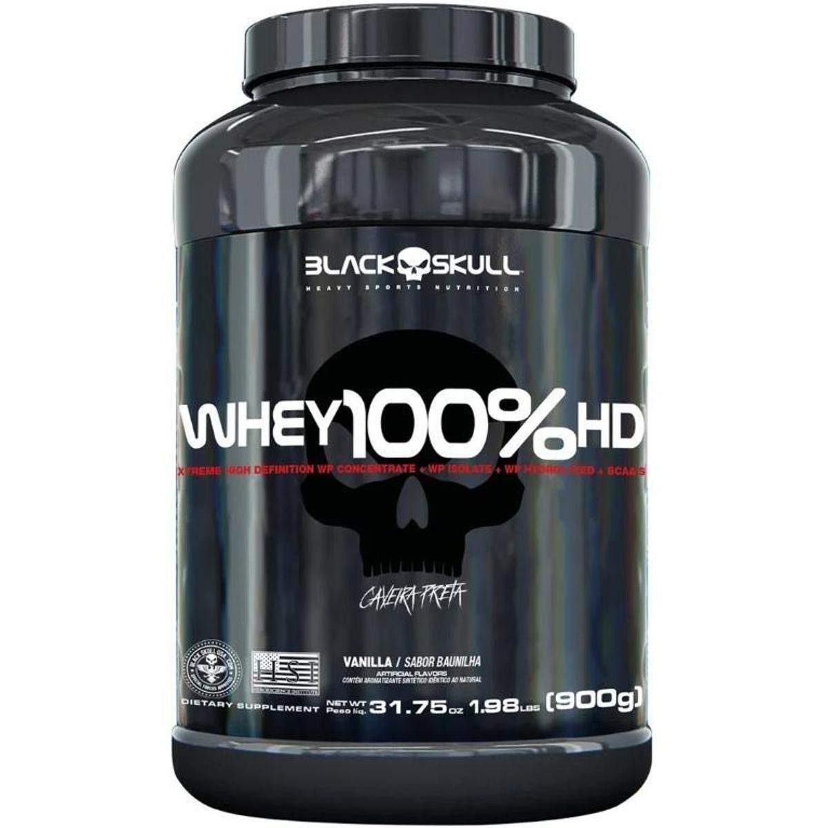 Whey 100% HD (900g) - Black Skull - Chocolate | Netshoes