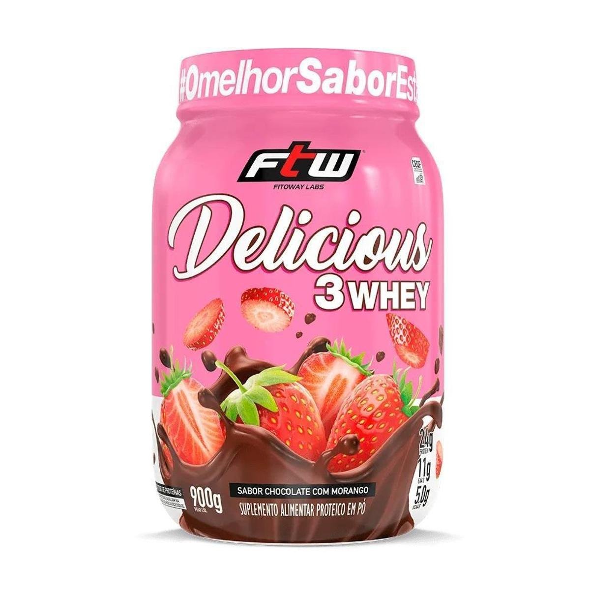 Whey Delicious 3whey Ftw Chocolate Com Morango 900g - Incolor | Netshoes