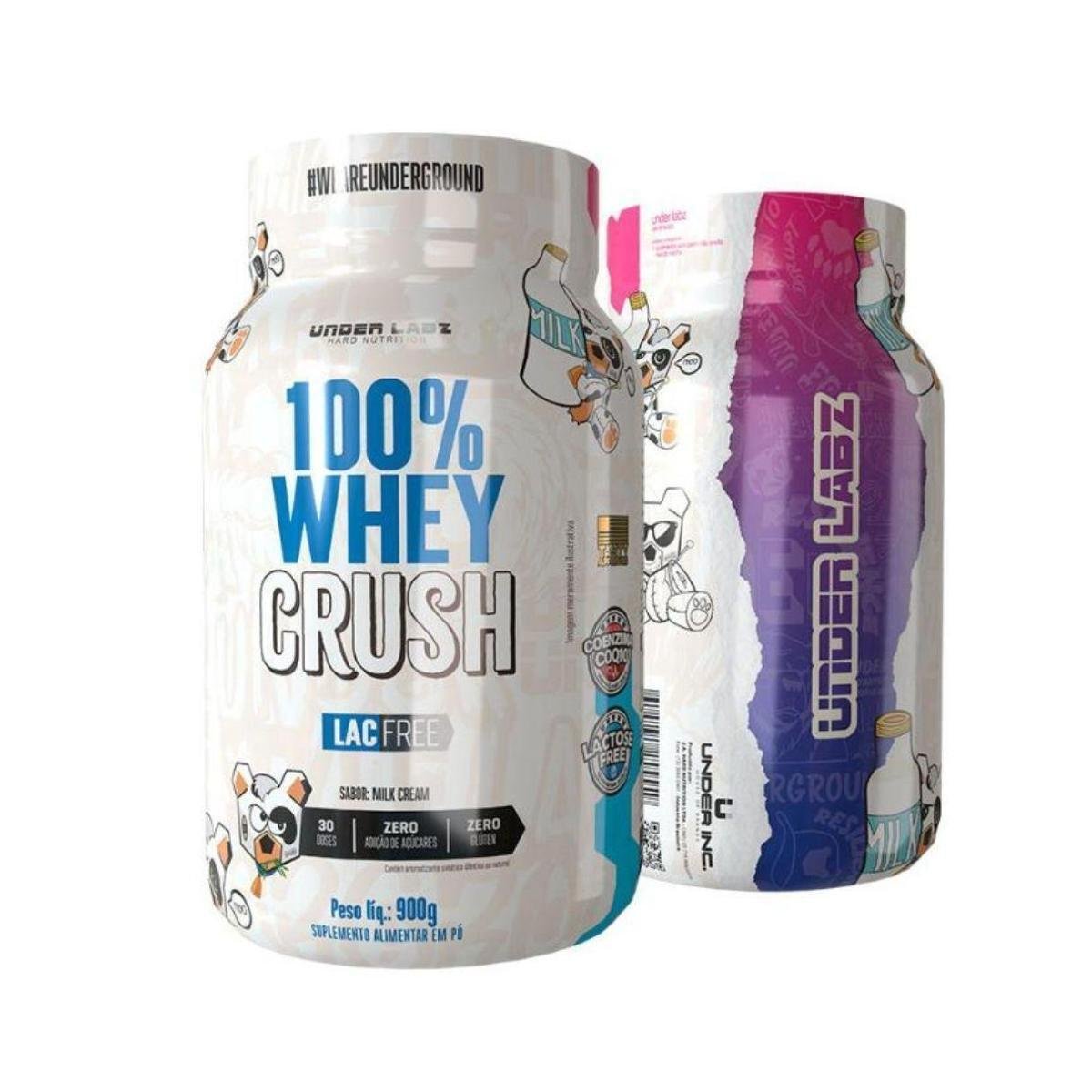 Whey Protein 100% Chush 900g Under Labz Concentrado Zero Lactoce ...