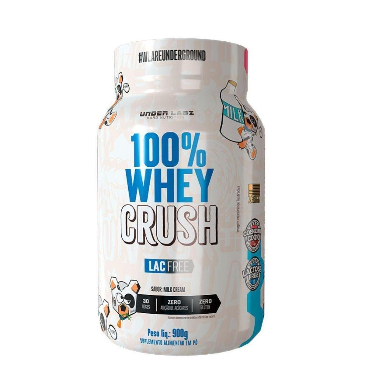 Whey Protein 100% Chush 900g Under Labz Concentrado Zero Lactoce ...