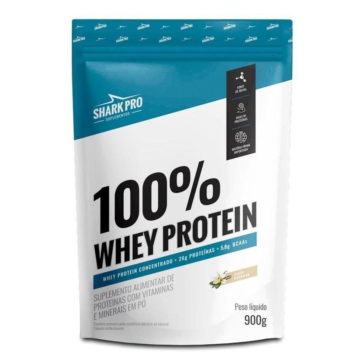 Whey Protein 100% Whey Refil 900g Sabor Baunilha Shark Pro - undefined ...