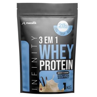 Whey Protein 1kg 3 em 1 - Active Infinity - Morango - undefined | Netshoes
