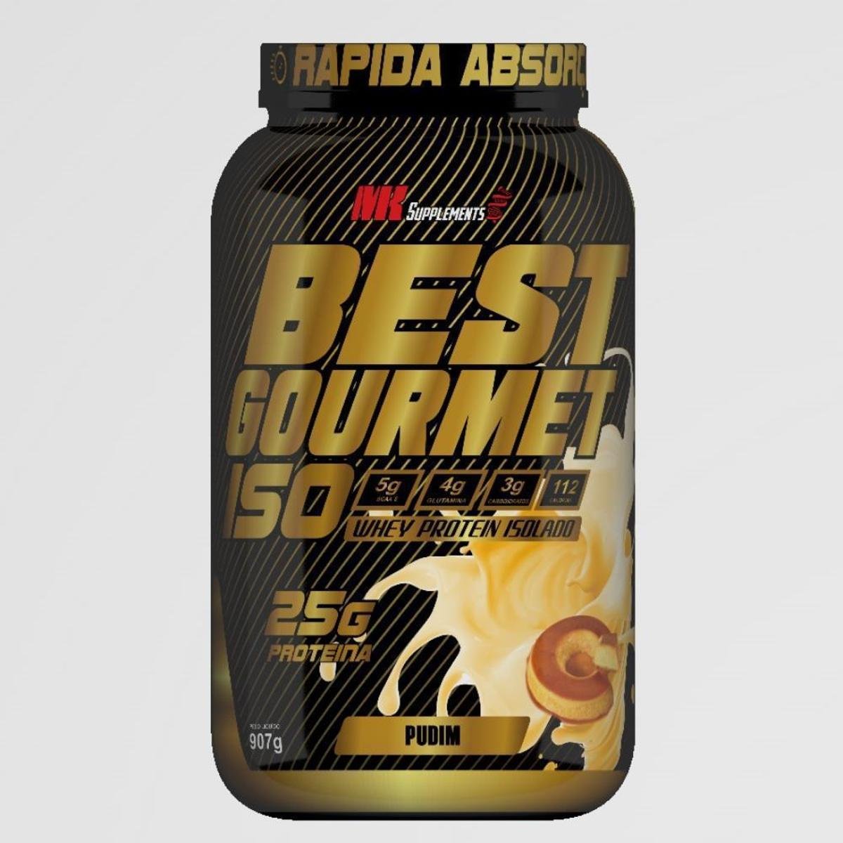 Whey Protein Best Gourmet Iso Pote 907g MK Supplements - Pudim | Netshoes