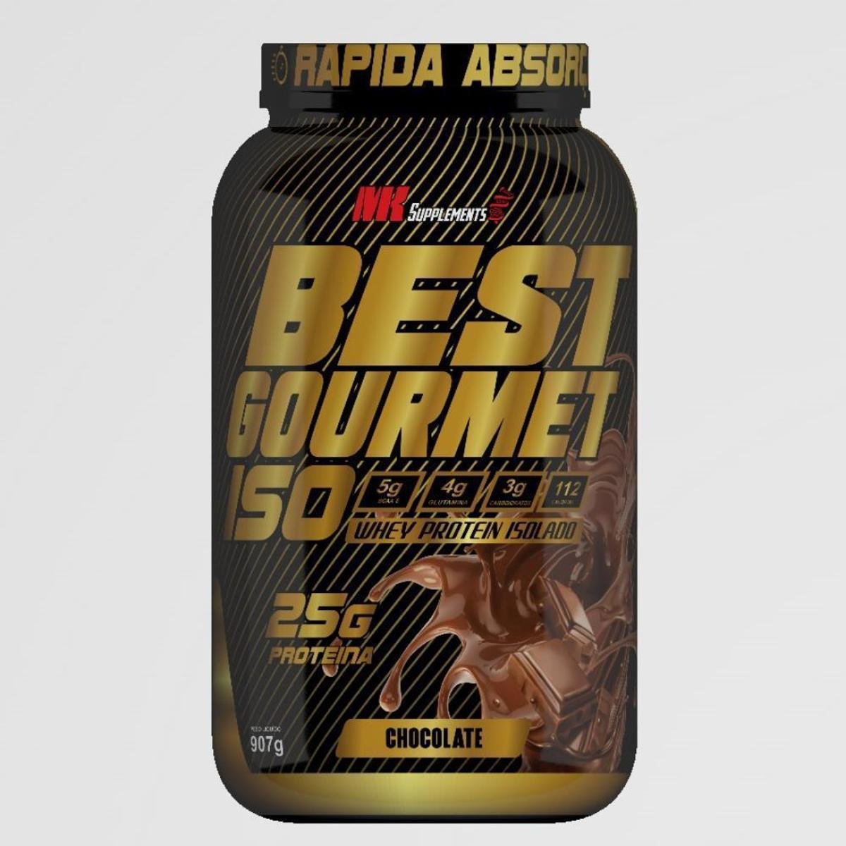 Whey Protein Best Gourmet Iso Pote 907g MK Supplements - Chocolate ...