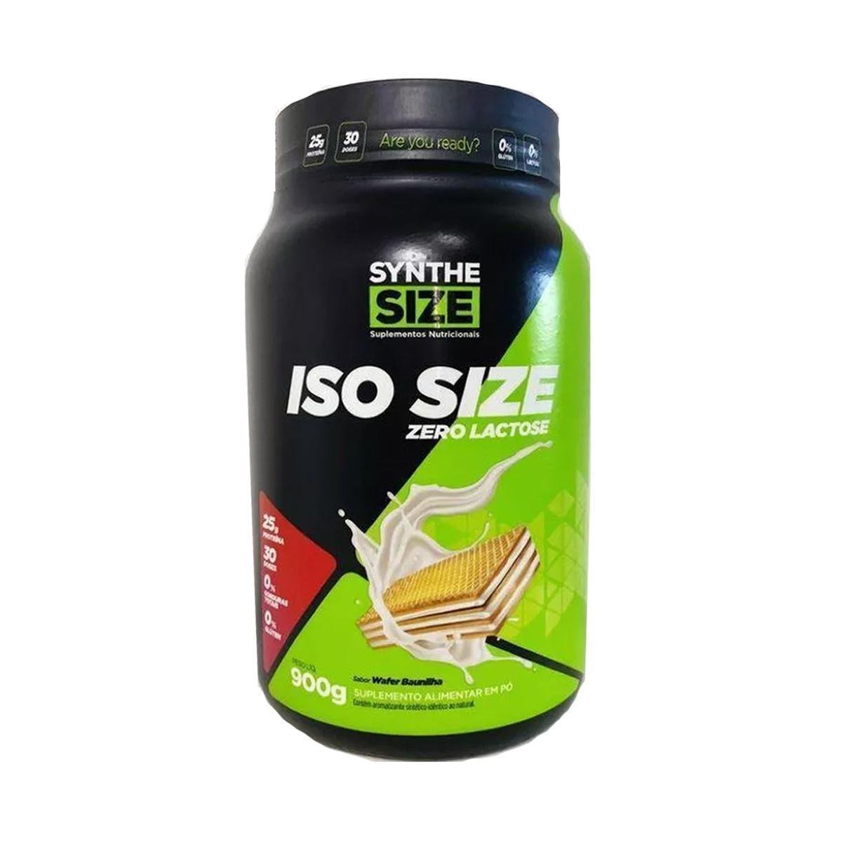 Whey Protein Iso Size Zero Lactose Sabor Wafer Baunilha 900g Synthesize ...