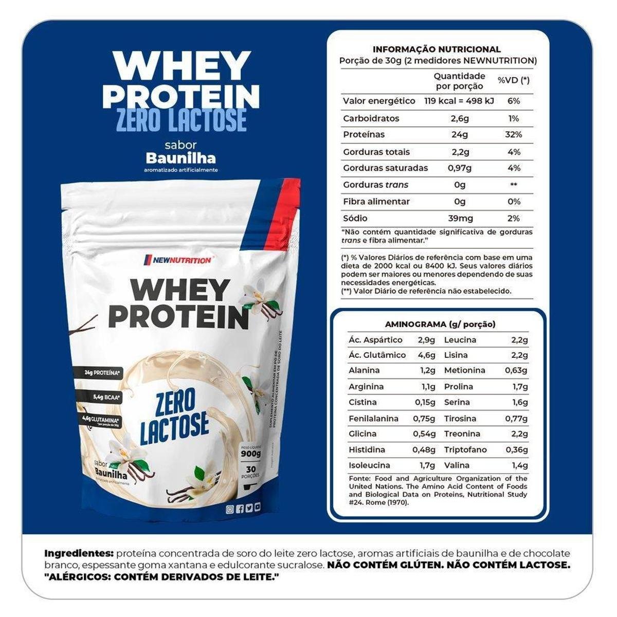 Whey Protein Sem Lactose Growth Diversos Sabores em Promoção!